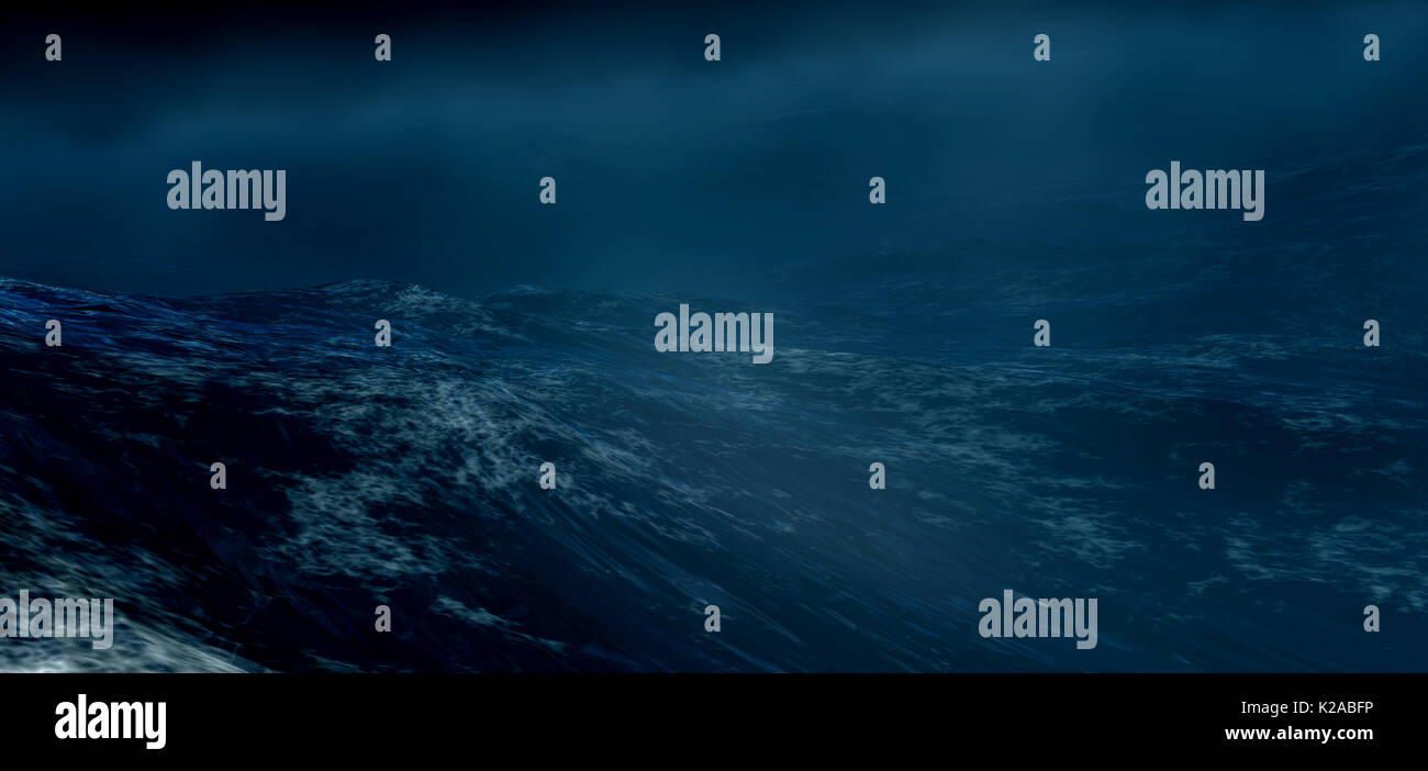 The stormy sea.3d render Stock Photo - Alamy