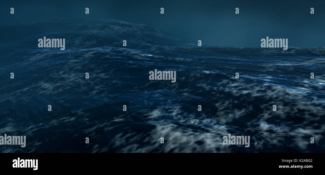 The stormy sea.3d render Stock Photo - Alamy
