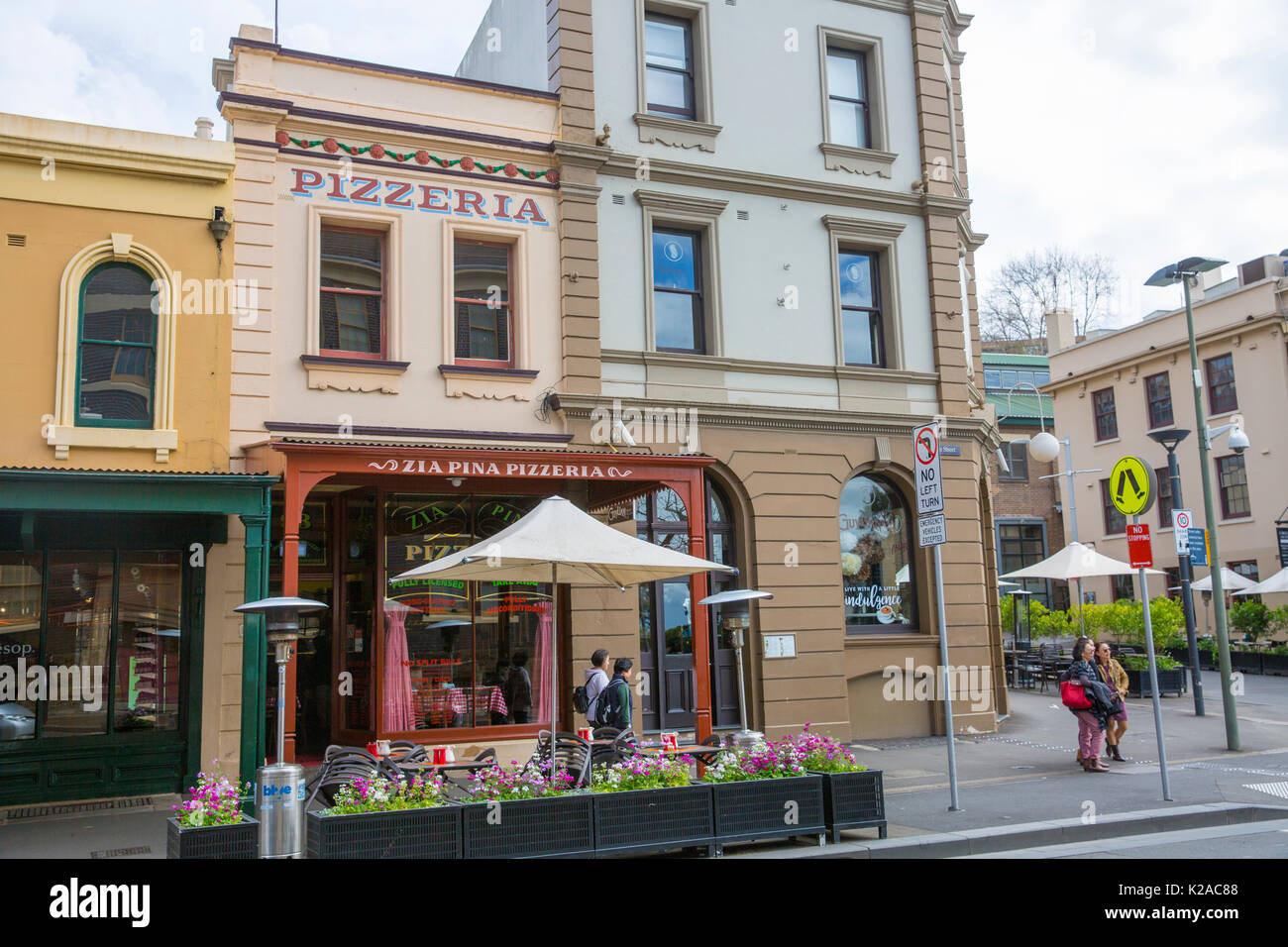 The historical Rocks area of Sydney in the city centre where white ...