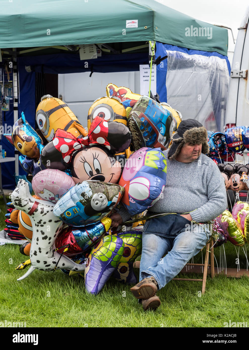A balloon seller at Duncombe park Country fair Stock Photo - Alamy