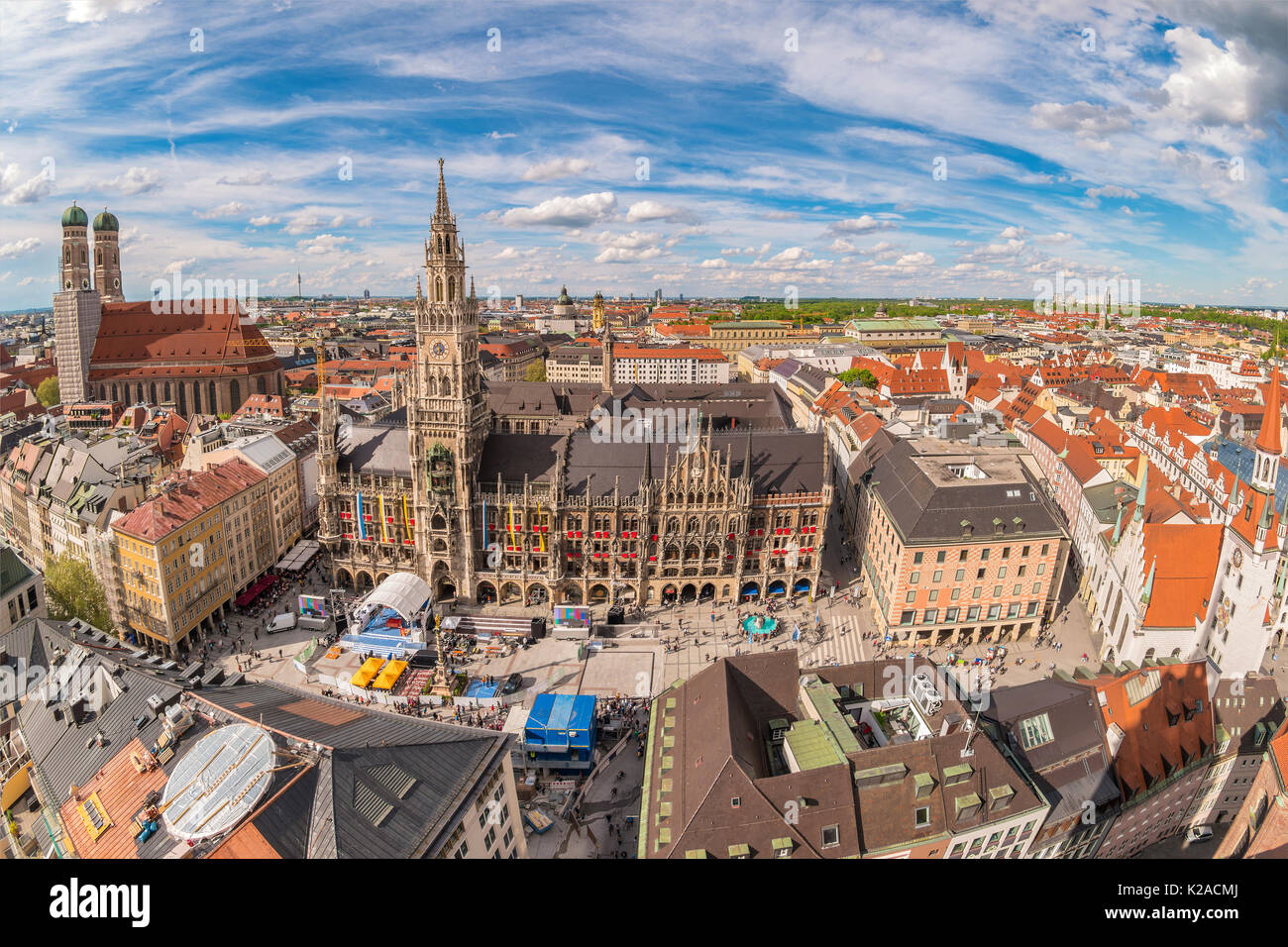 Marienplatz with city hall hi-res stock photography and images - Alamy