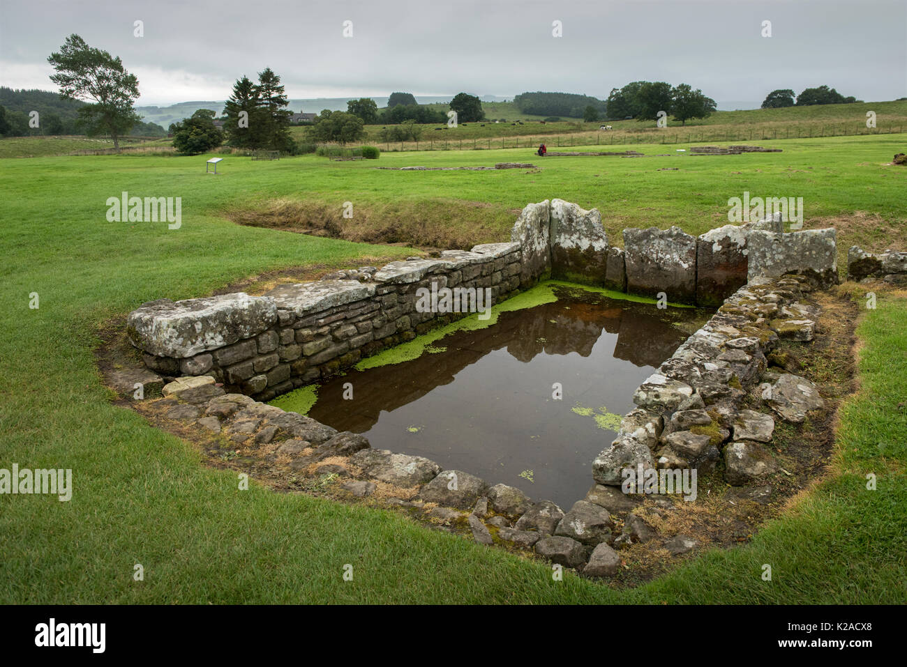 Vindolanda on Hadrian's Wall, Northumberland, England. August 2017 ...