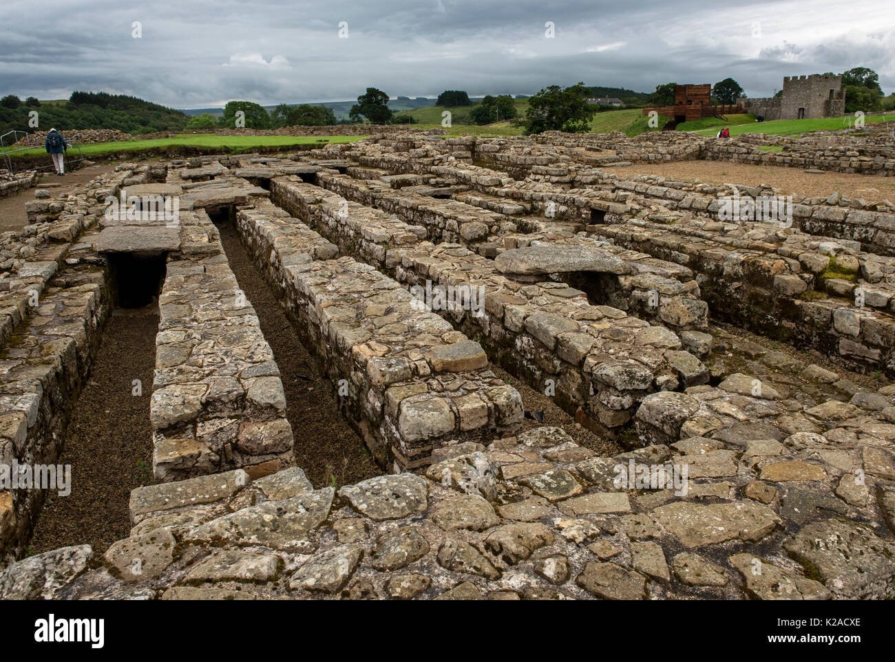 Vindolanda on Hadrian's Wall, Northumberland, England. August 2017 ...