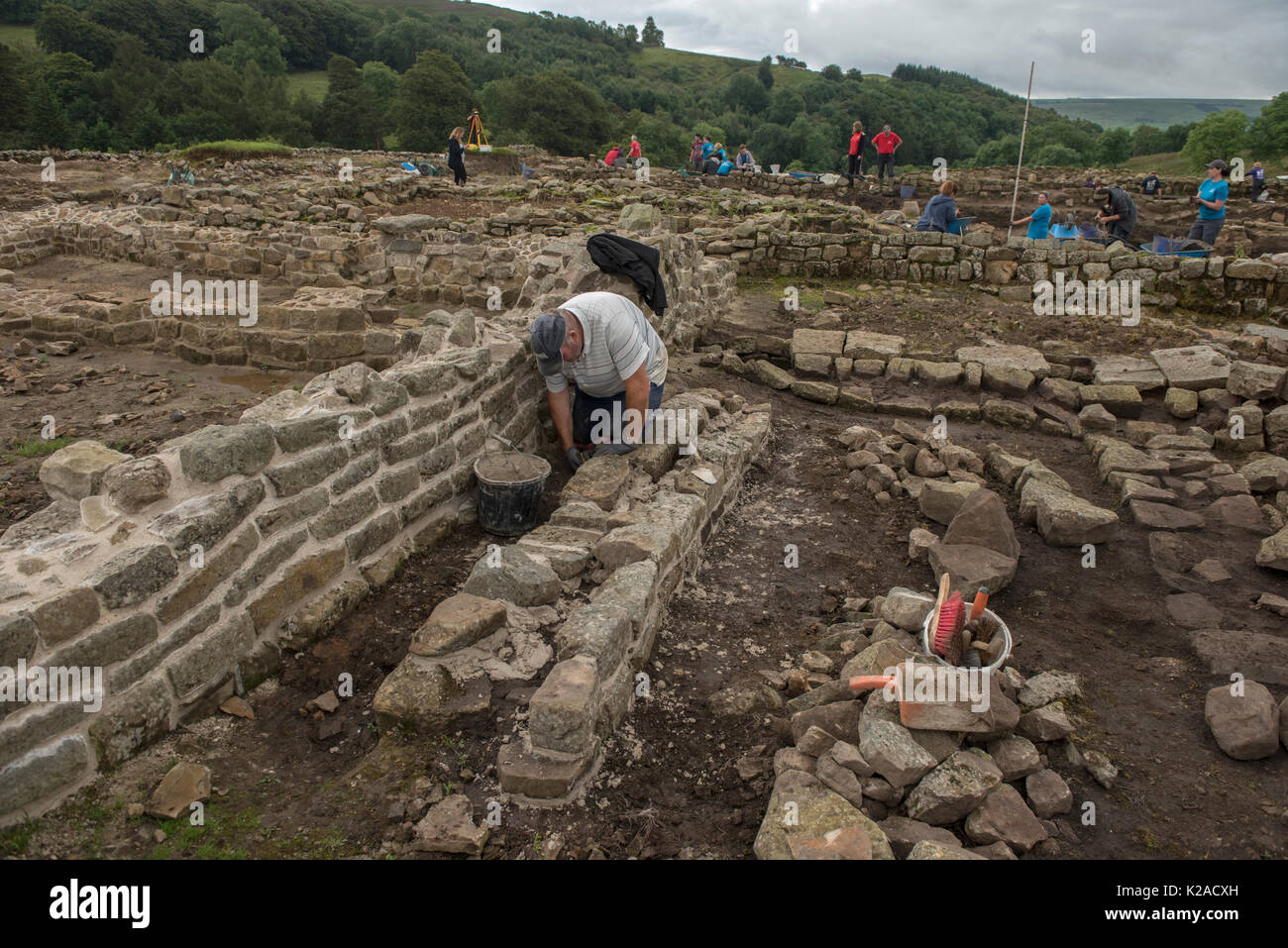 Vindolanda on Hadrian's Wall, Northumberland, England. August 2017 ...