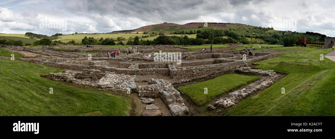 Vindolanda on Hadrian's Wall, Northumberland, England. August 2017 ...