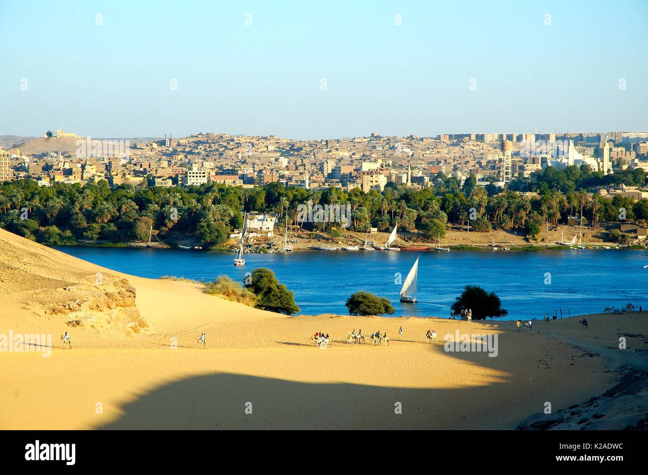 Nile river in Aswan. Egypt Stock Photo - Alamy