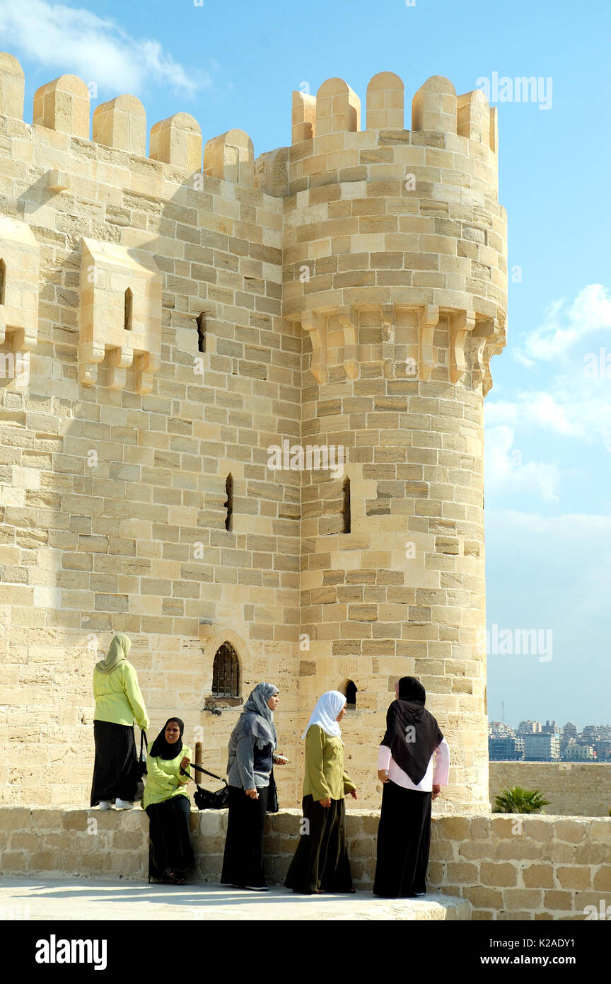 Citadel of Qaitbay (1477 AD). It was erected on the exact site of the ...