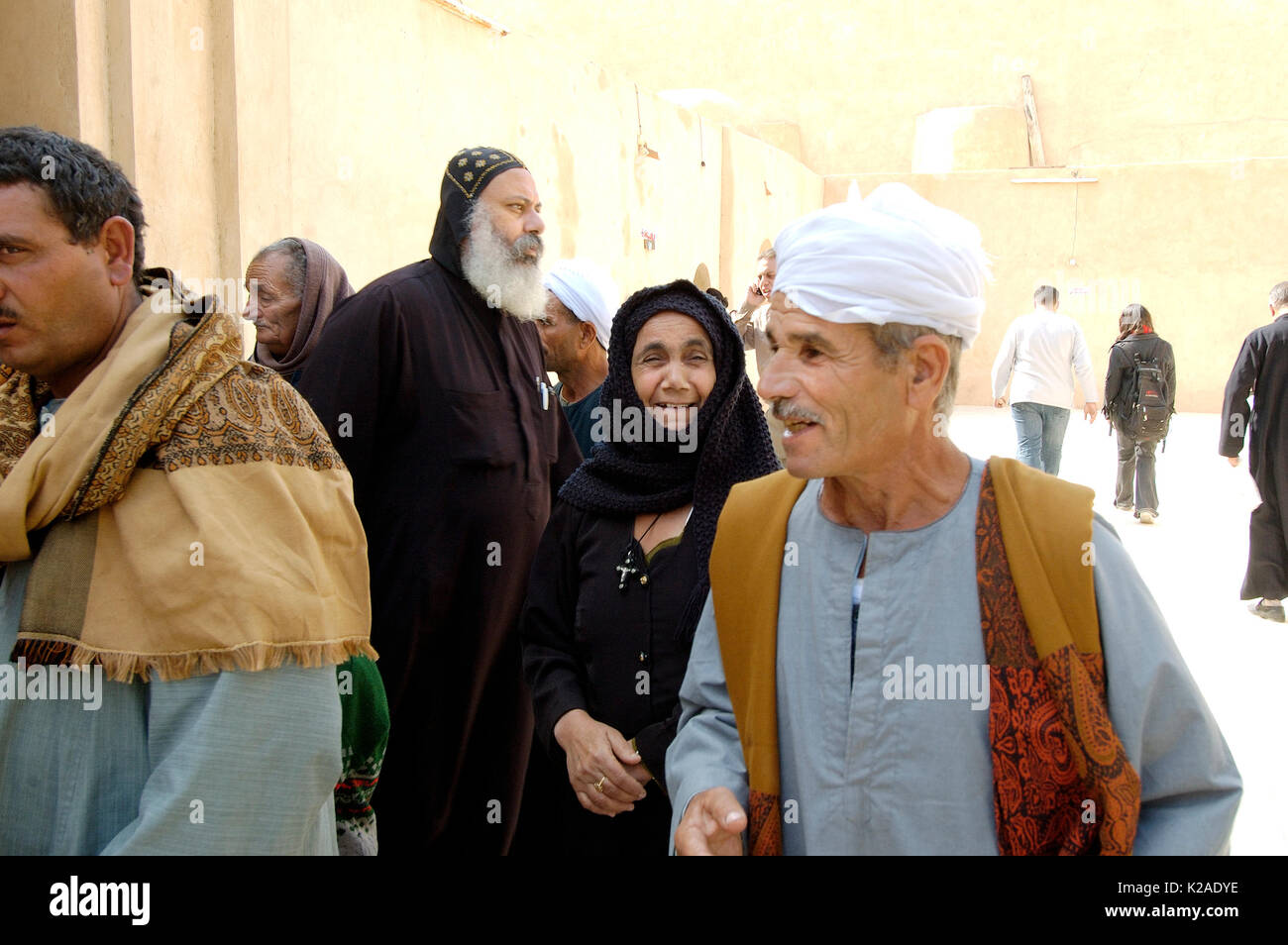 Coptic Monastery of Saint Pishoy during the visit of the Pope Shenouda ...