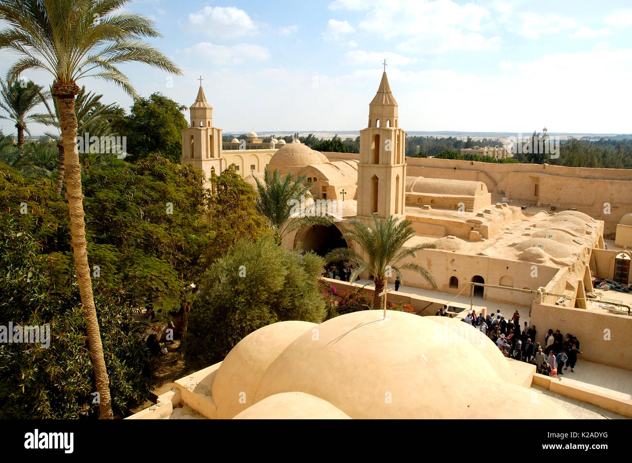 Coptic Monastery of Saint Pishoy during the visit of the Pope Shenouda ...