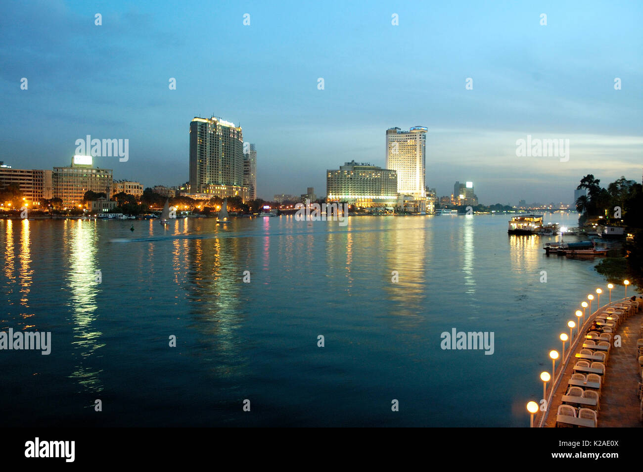 Modern Cairo along the Nile river. Egypt Stock Photo - Alamy