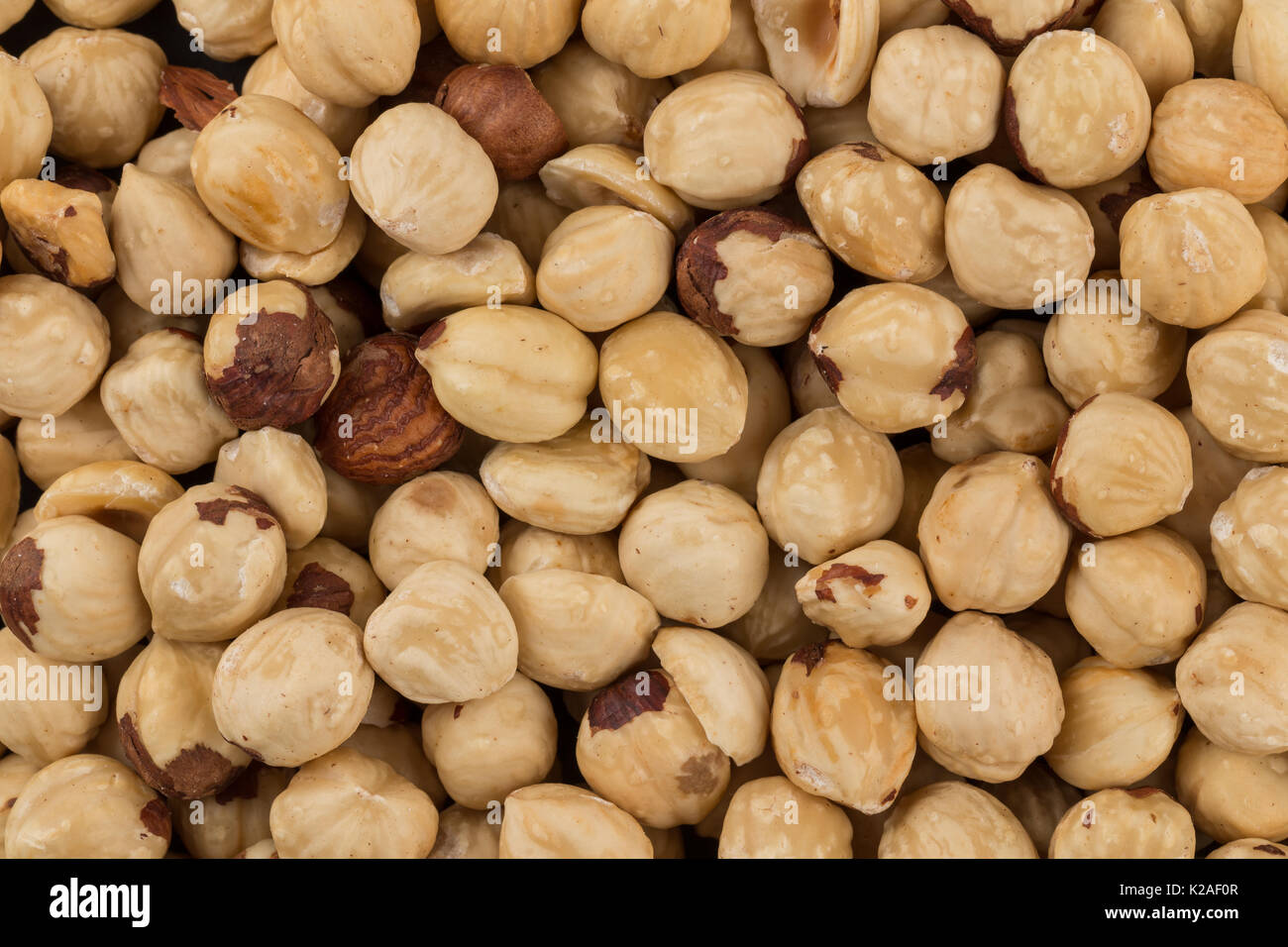 Fresh Hazelnuts top view close up for background Stock Photo - Alamy