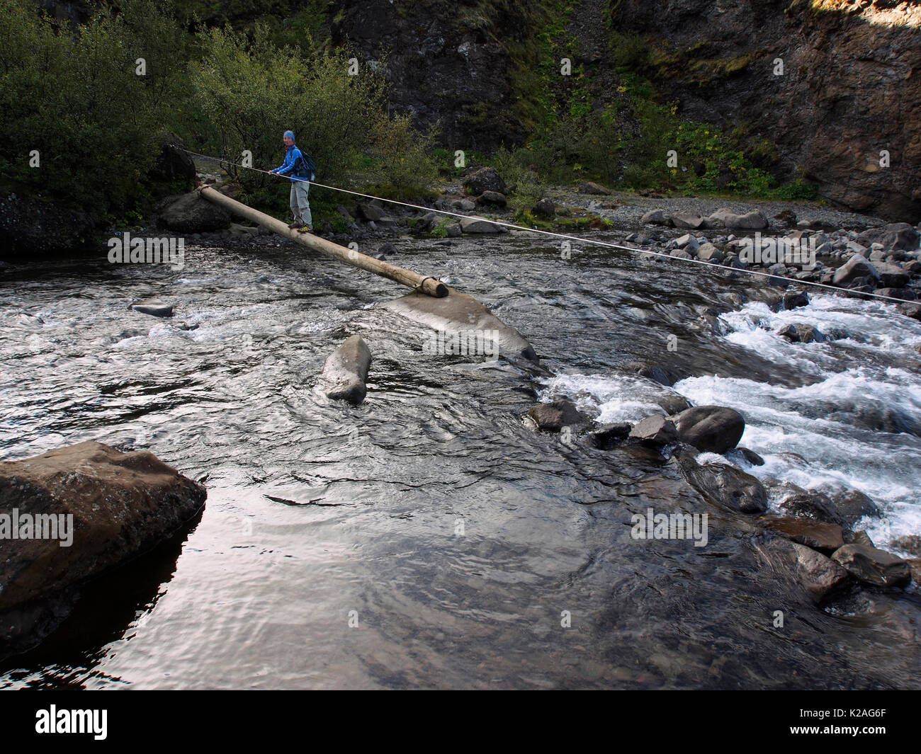 Log crossing hi-res stock photography and images - Alamy
