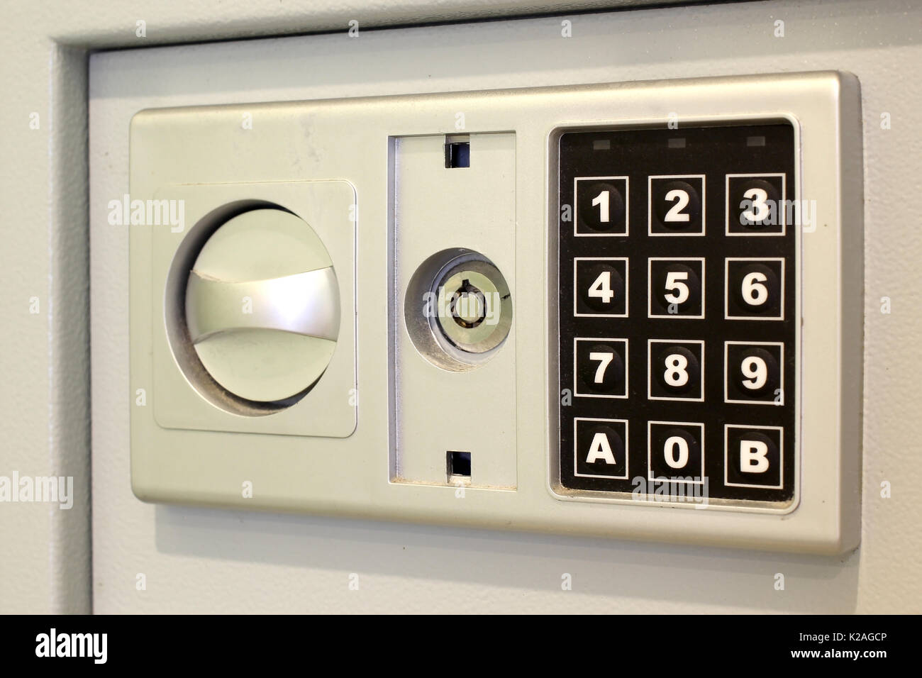 closeup of mini safe box in hotel room Stock Photo - Alamy