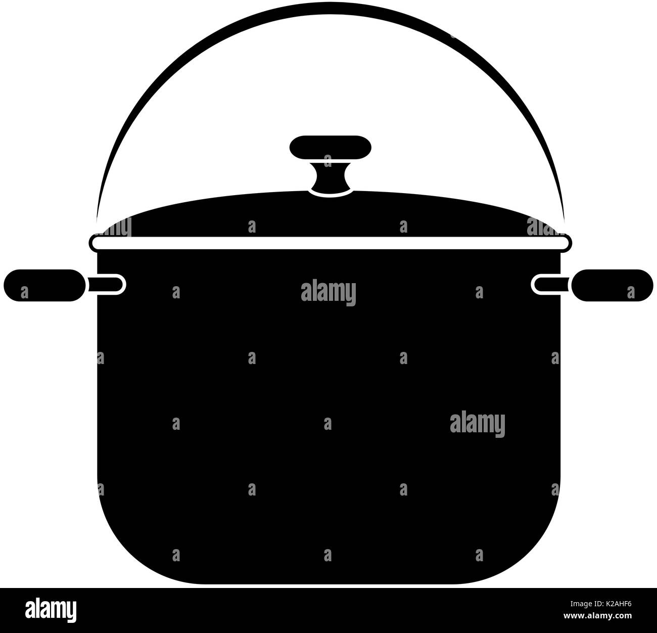 cooking pot icon over white background vector illustration Stock Vector ...