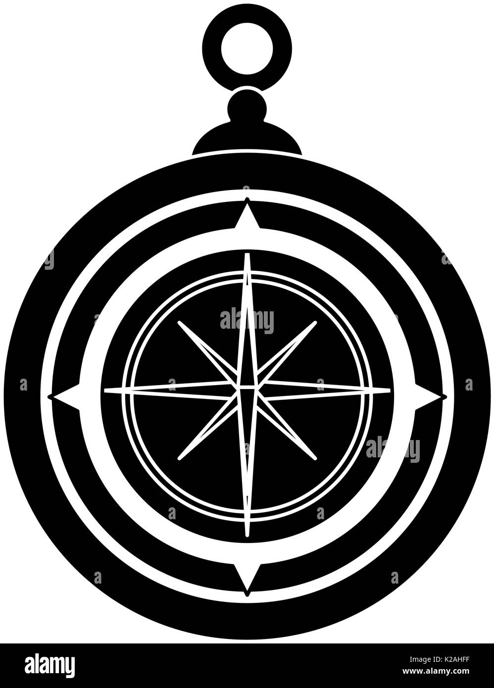 compass icon over white background vector illustration Stock Vector ...
