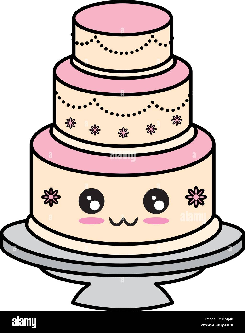 Cute wedding cake Stock Vector Image & Art - Alamy