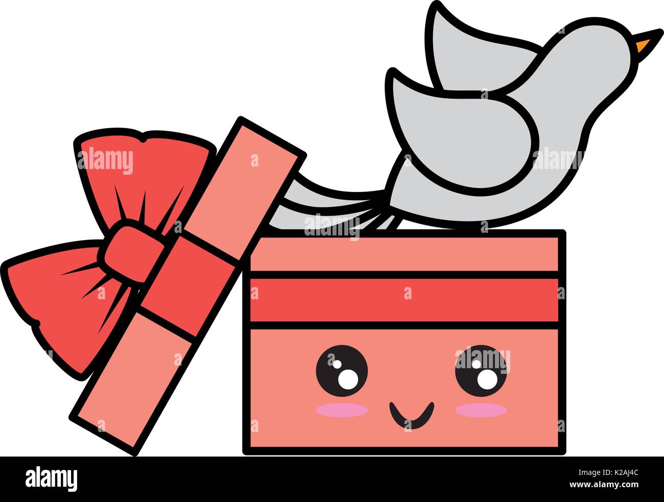 Cute gift box Stock Vector Image & Art - Alamy