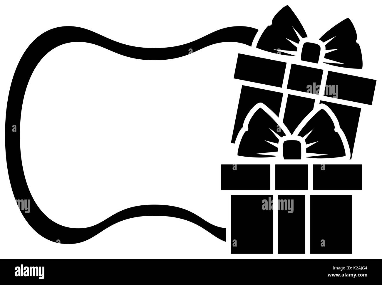 decorative frame with gift boxes icon Stock Vector Image & Art - Alamy