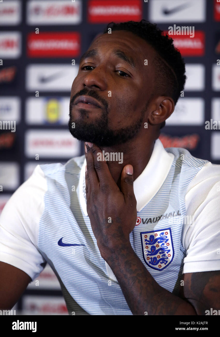 England's Jermain Defoe during a press conference at St Georges' Park ...