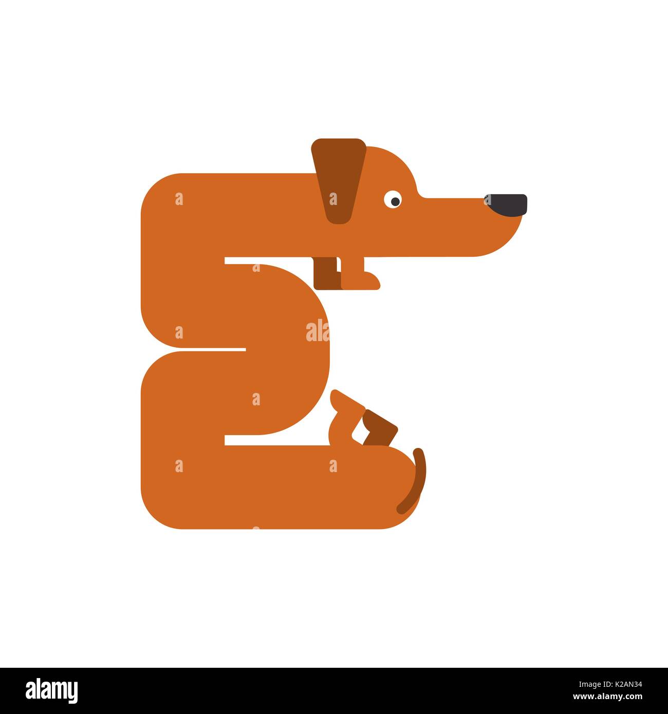 Letter E is dog. pet font. Dachshund alphabet. Lettering home animal ...