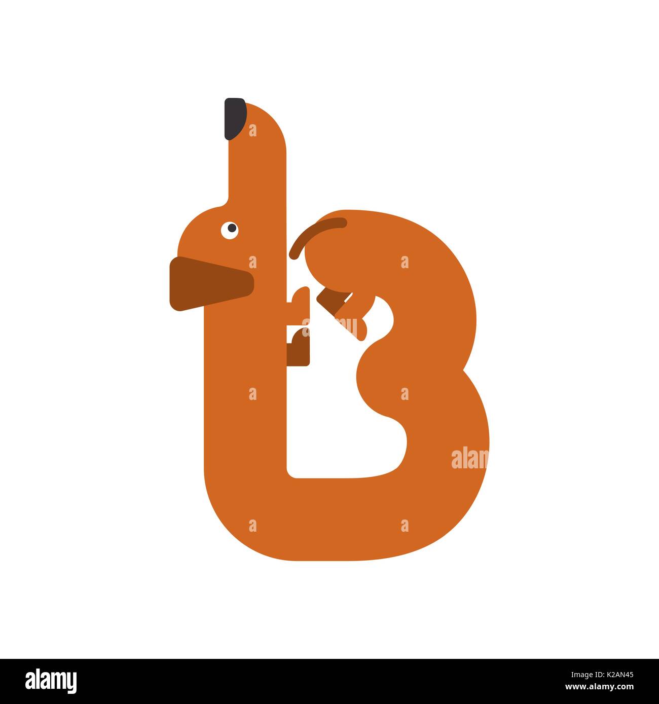Letter B is dog. pet font. Dachshund alphabet. Lettering home animal ...
