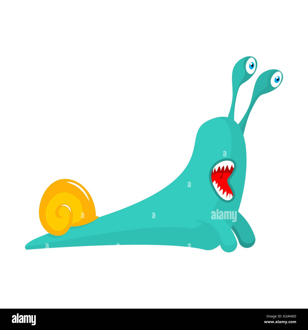 Snail cartoon style isolated. Insect with shell. Gastropod mollusk with ...