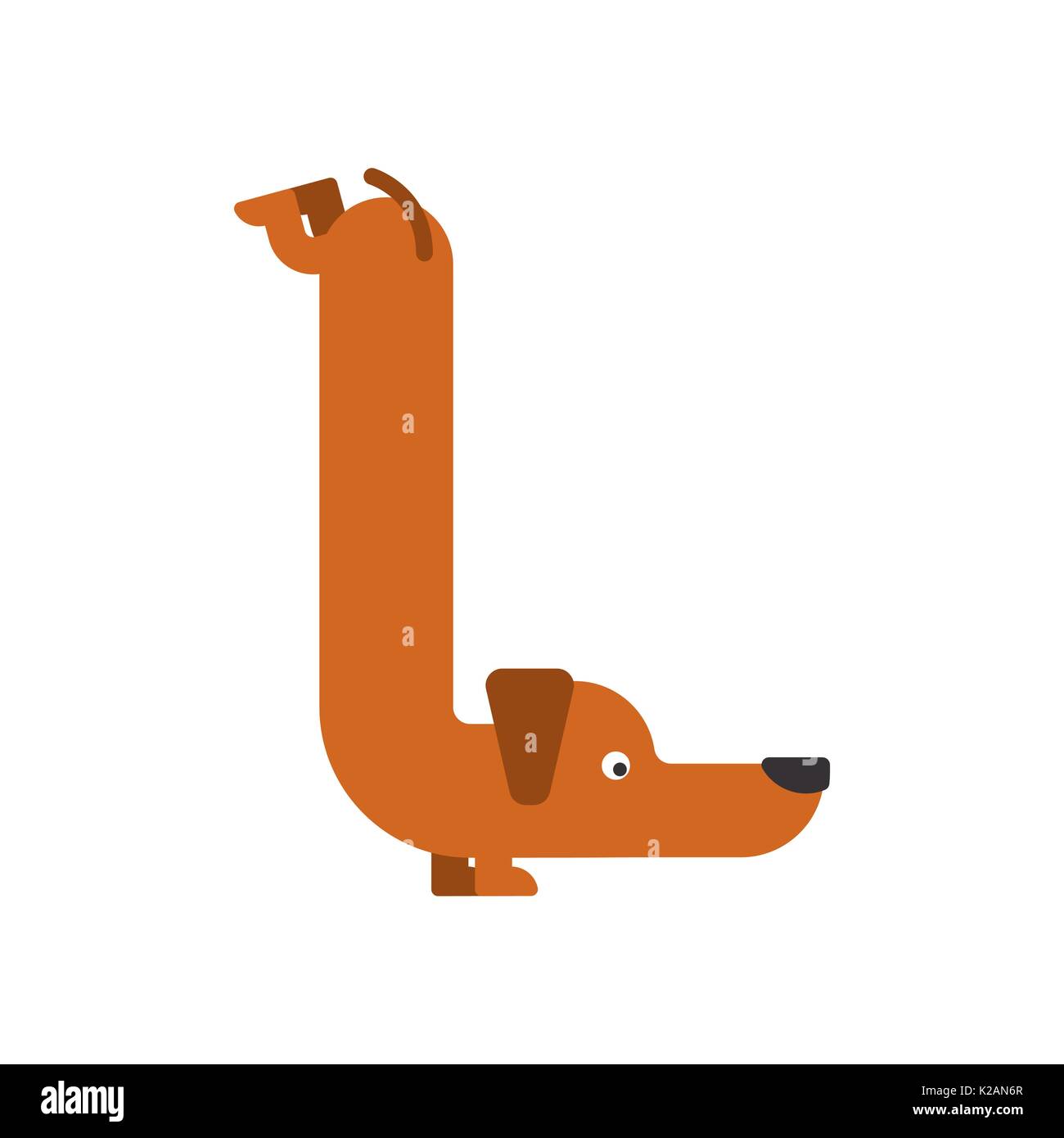 Letter L is dog. pet font. Dachshund alphabet. Lettering home animal ...