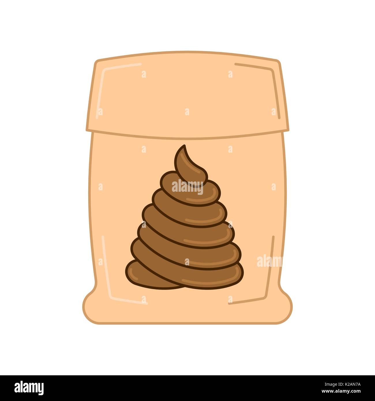 Poop bag isolated. Shit dog in package. Turd packaging Stock Vector ...