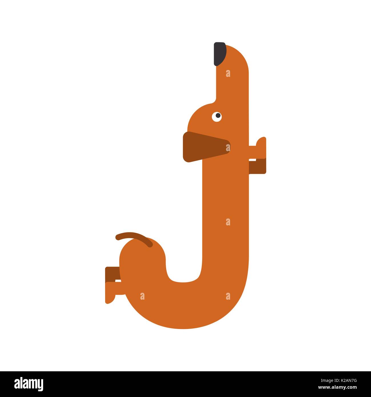Letter J is dog. pet font. Dachshund alphabet. Lettering home animal ...