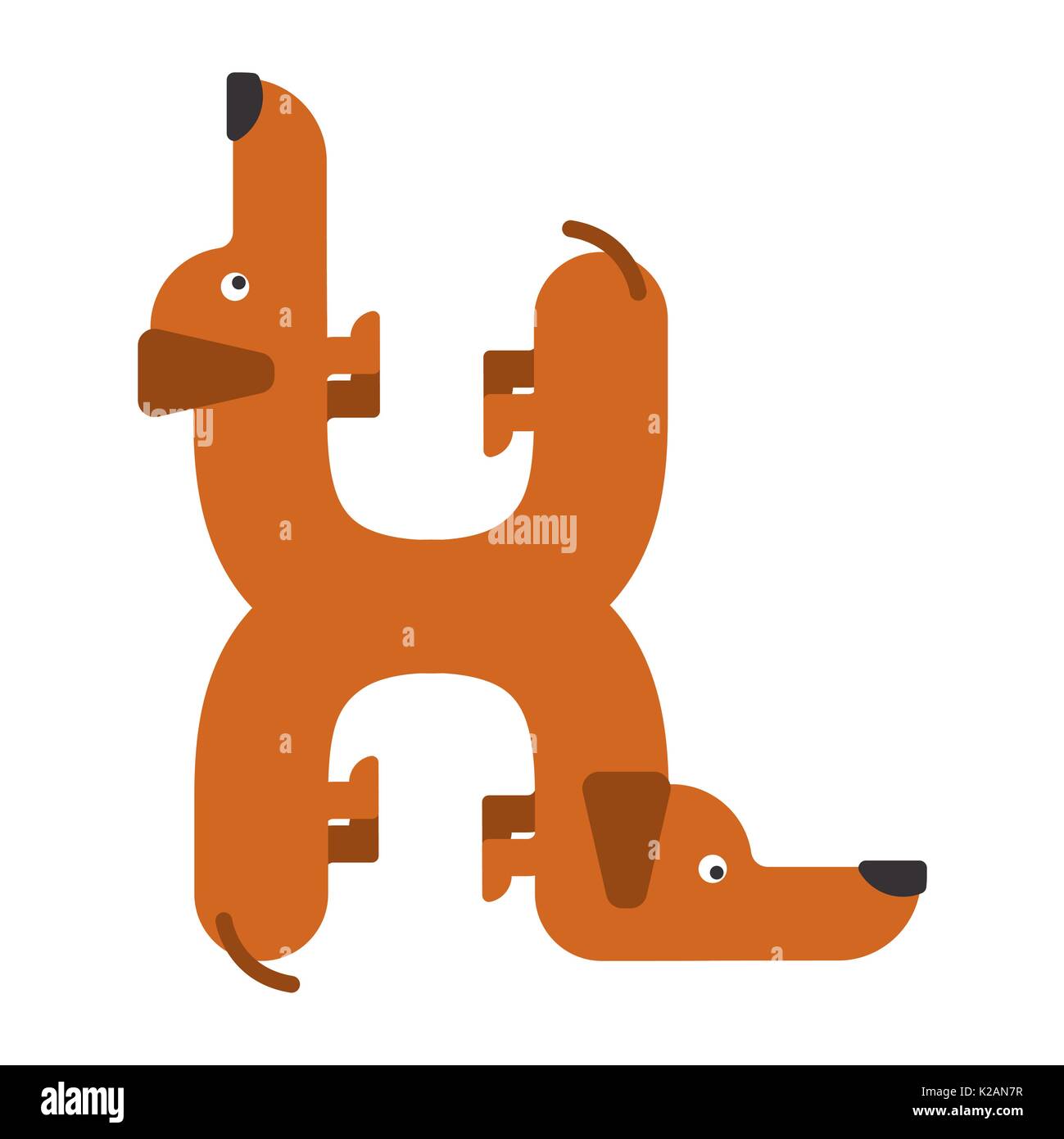 Letter H is dog. pet font. Dachshund alphabet. Lettering home animal ...