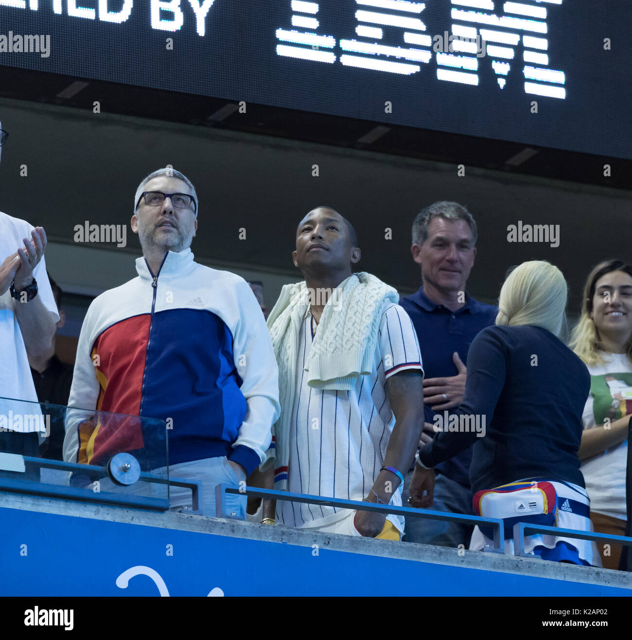 New York, NY USA - August 28, 2017: Pharrell Williams attends US Open ...