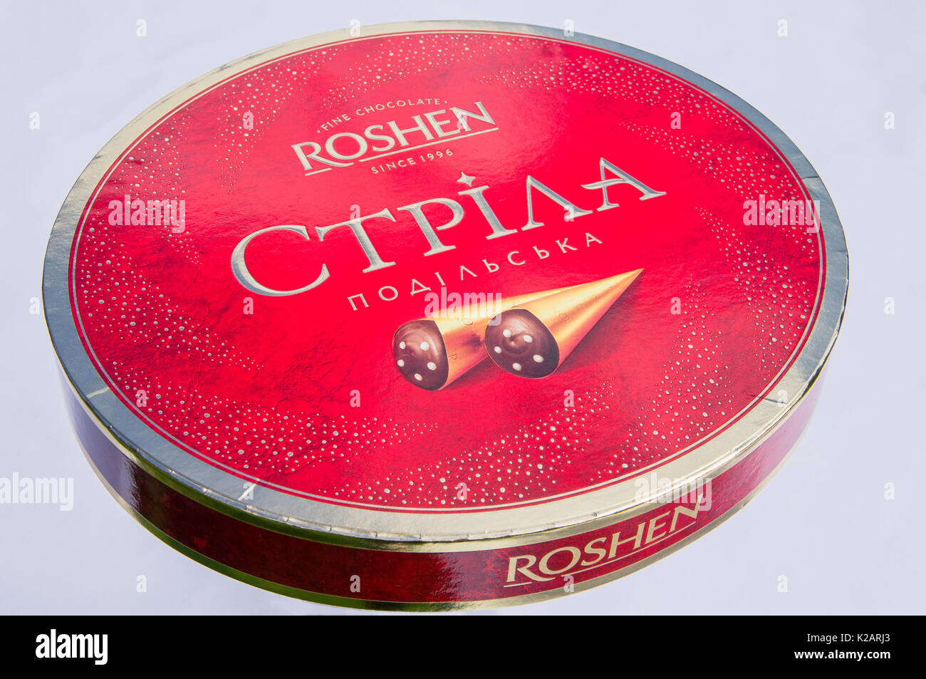 Candy Roshen Strila Podilska 250g Box Ukraine High Resolution Stock ...