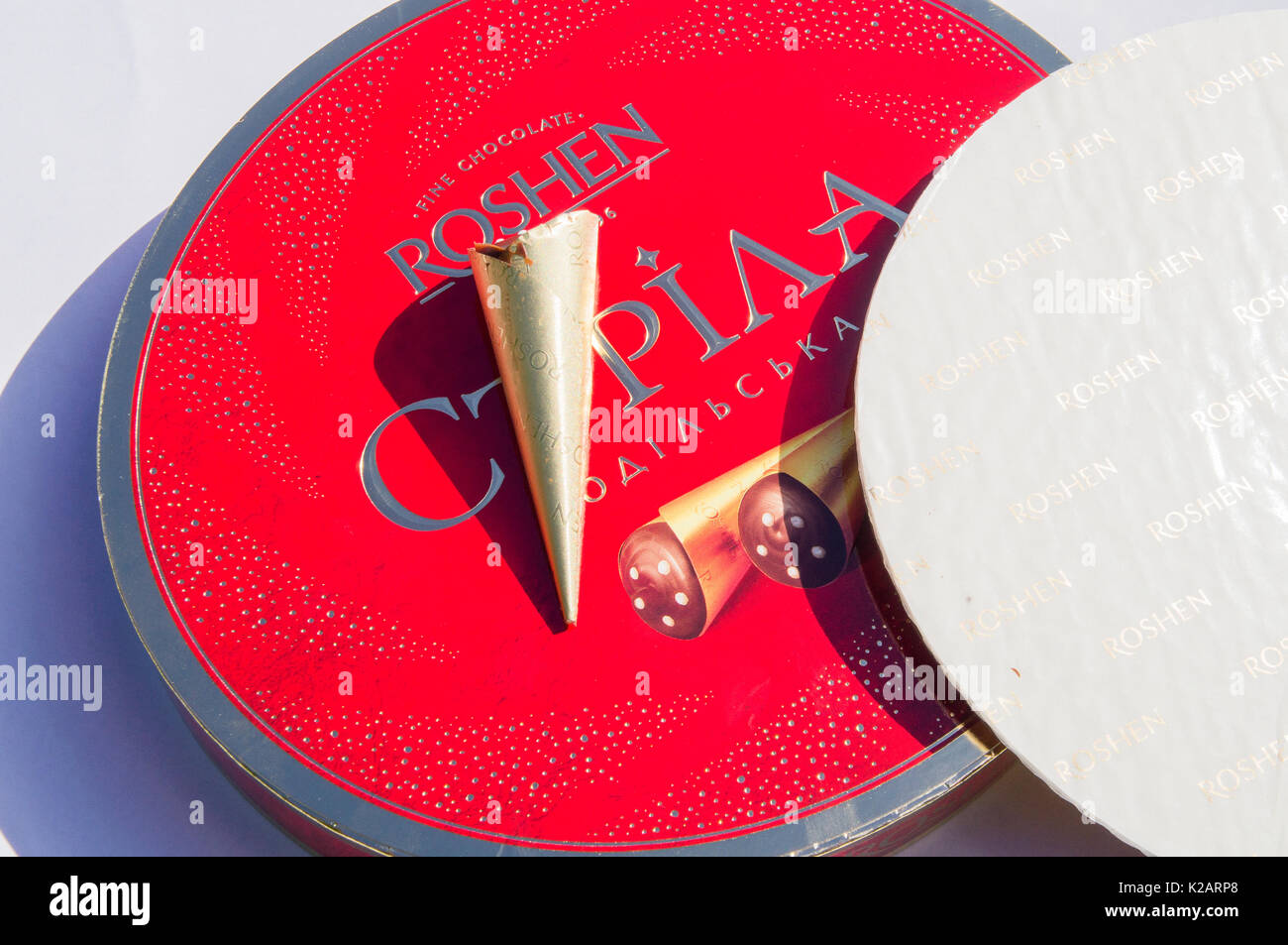 Candy roshen strila podilska 250g box ukraine hi-res stock photography ...