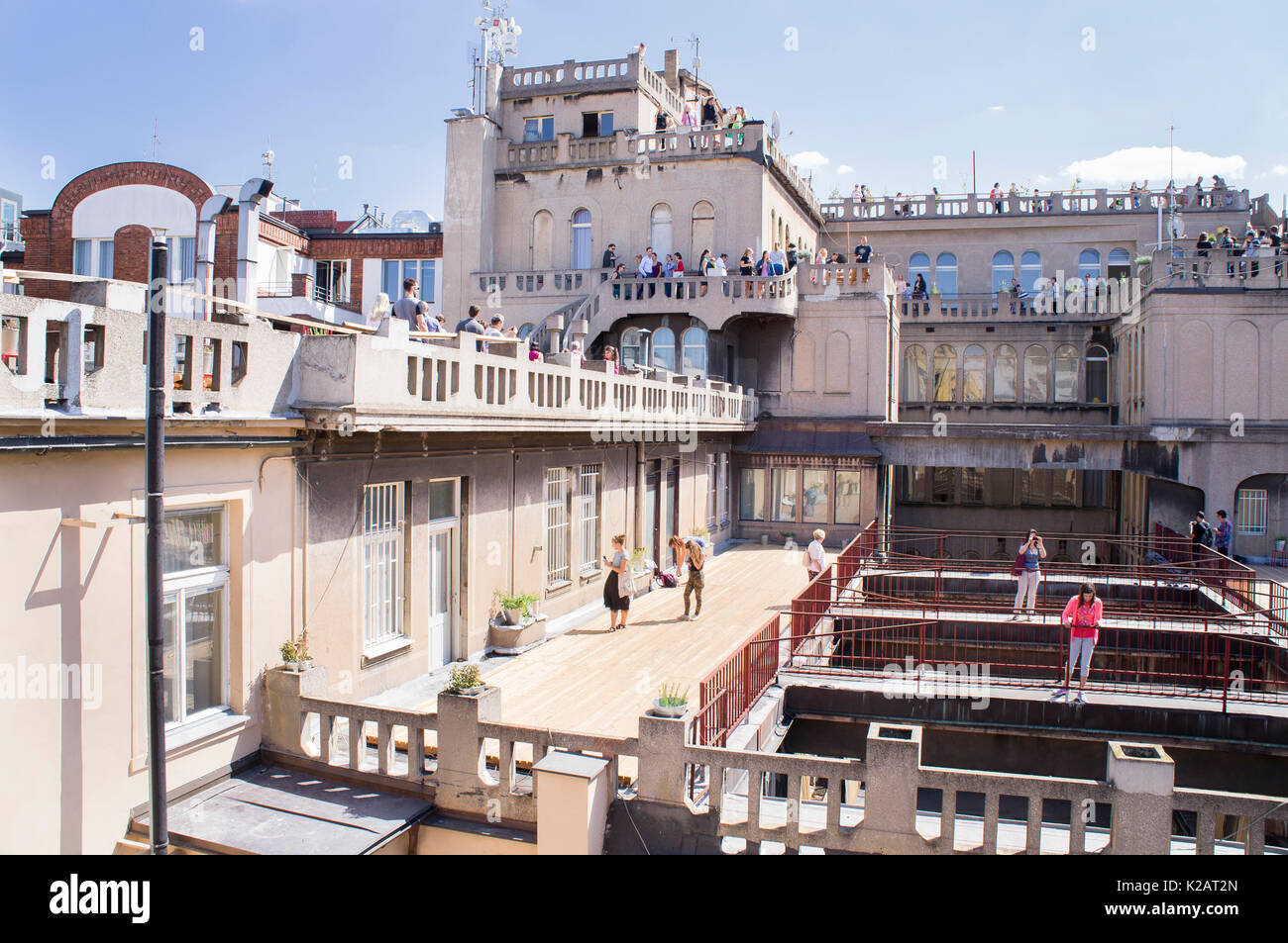 Prague Lucerna Rooftop Terrace Stock Photo - Alamy