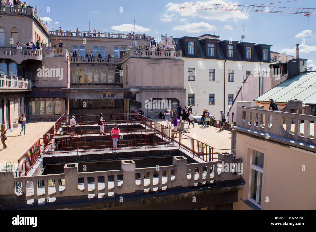 Prague lucerna rooftop terrace hi-res stock photography and images - Alamy
