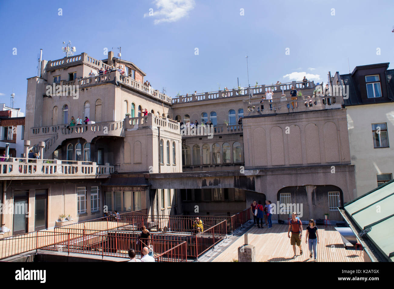 Prague Lucerna Rooftop Terrace Stock Photo - Alamy