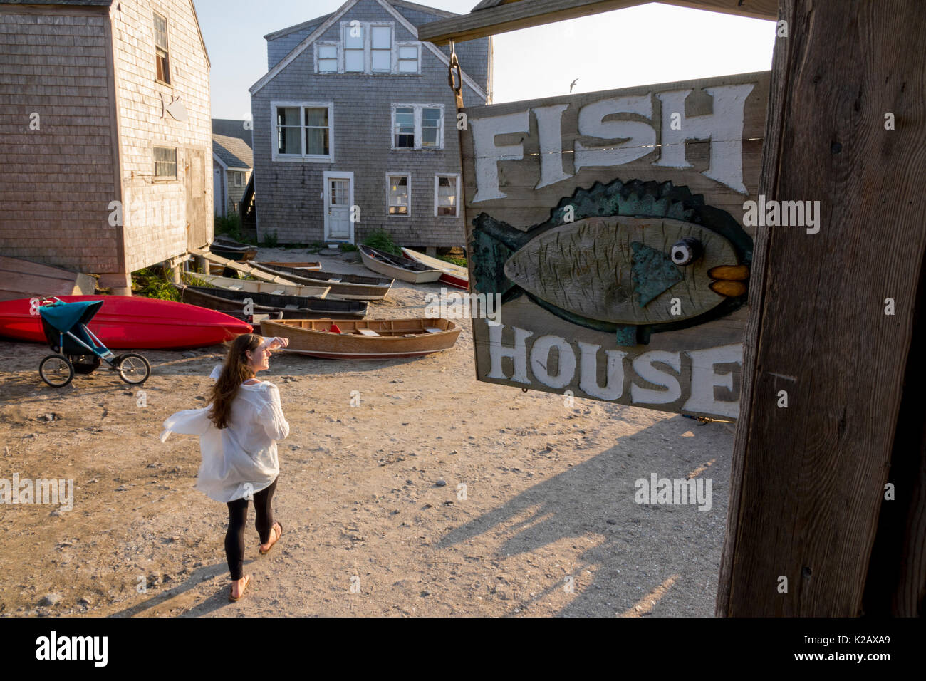 USA Maine ME Monhegan Island in Penobscot Bay in the Atlantic Ocean ...