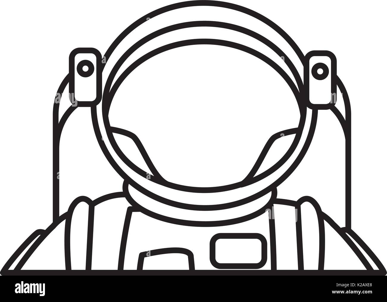 astronaut portrait in space suit helmet vector illustration Stock ...