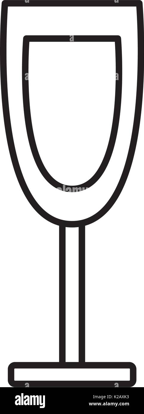 wine glass cup drink alcohol outline icon vector illustration Stock ...