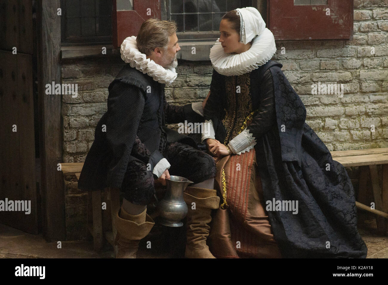 TULIP FEVER, from left: Christoph Waltz, Alicia Vikander, 2017. ph ...