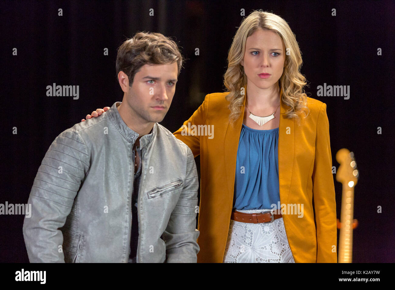 GARAGE SALE MYSTERY: MURDER BY TEXT, (from left): Kurt Teixeira, Emily Tennant, (aired Aug. 13 ...