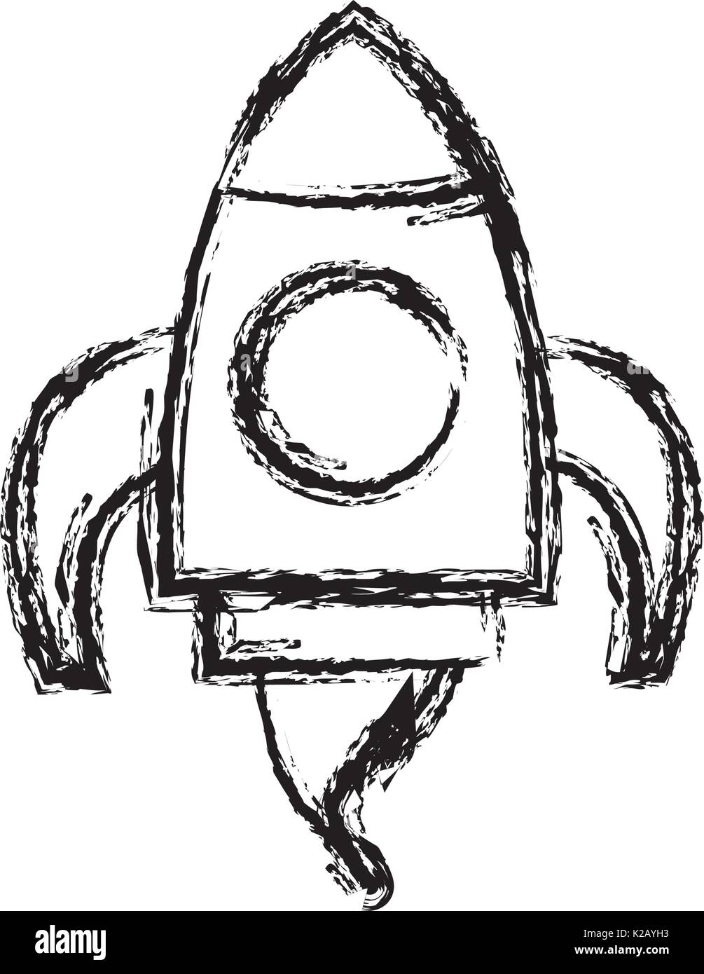 space rocket up and launch exploration symbol Stock Vector Image & Art ...