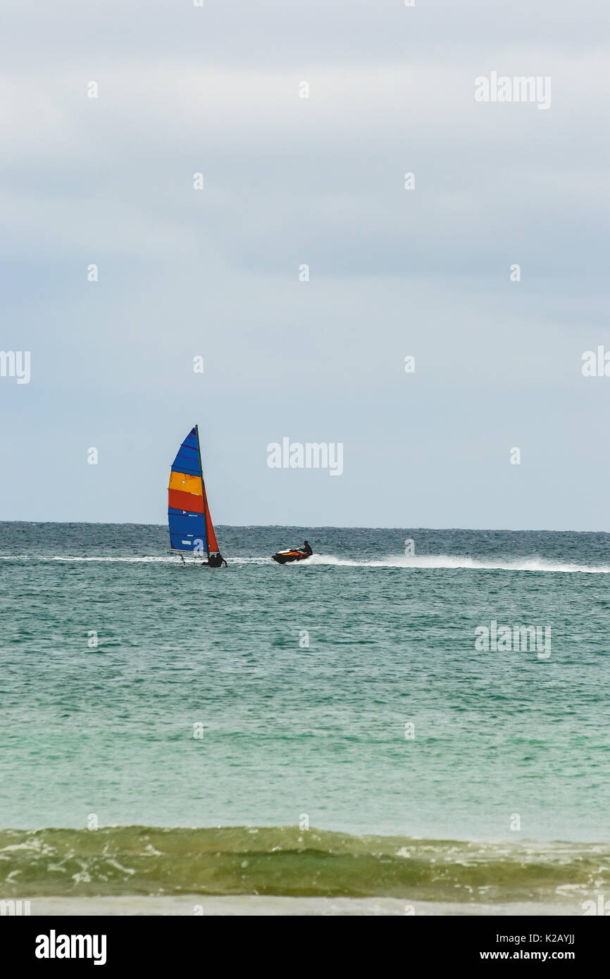 All shades of blue of the Pacific ocean. The Australian coast Stock ...