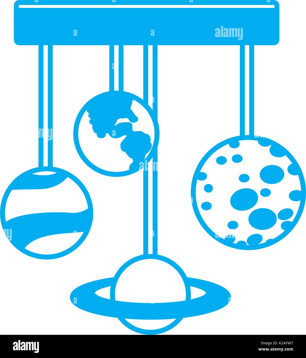 hanging earth and others planet space icon Stock Vector Image & Art - Alamy