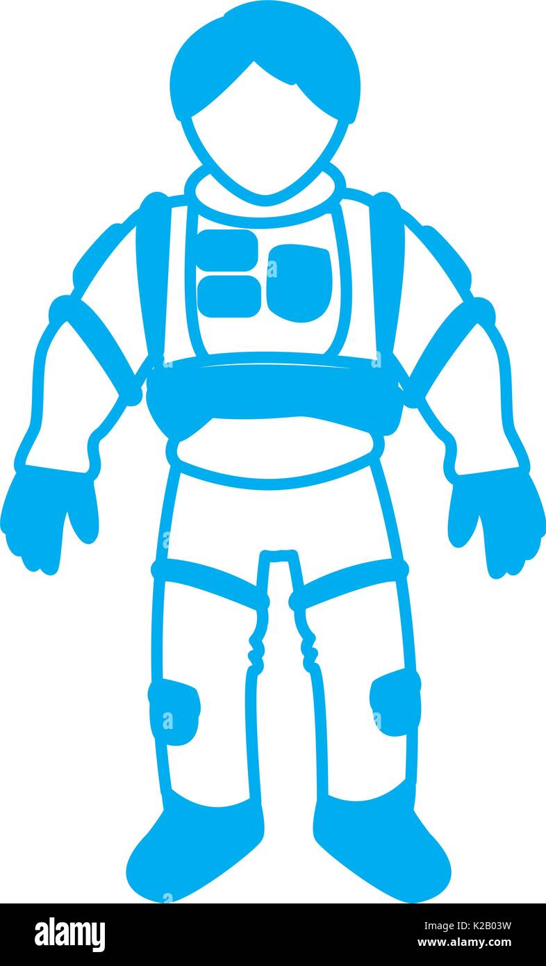 astronaut space suit people science astronomy on white background Stock ...