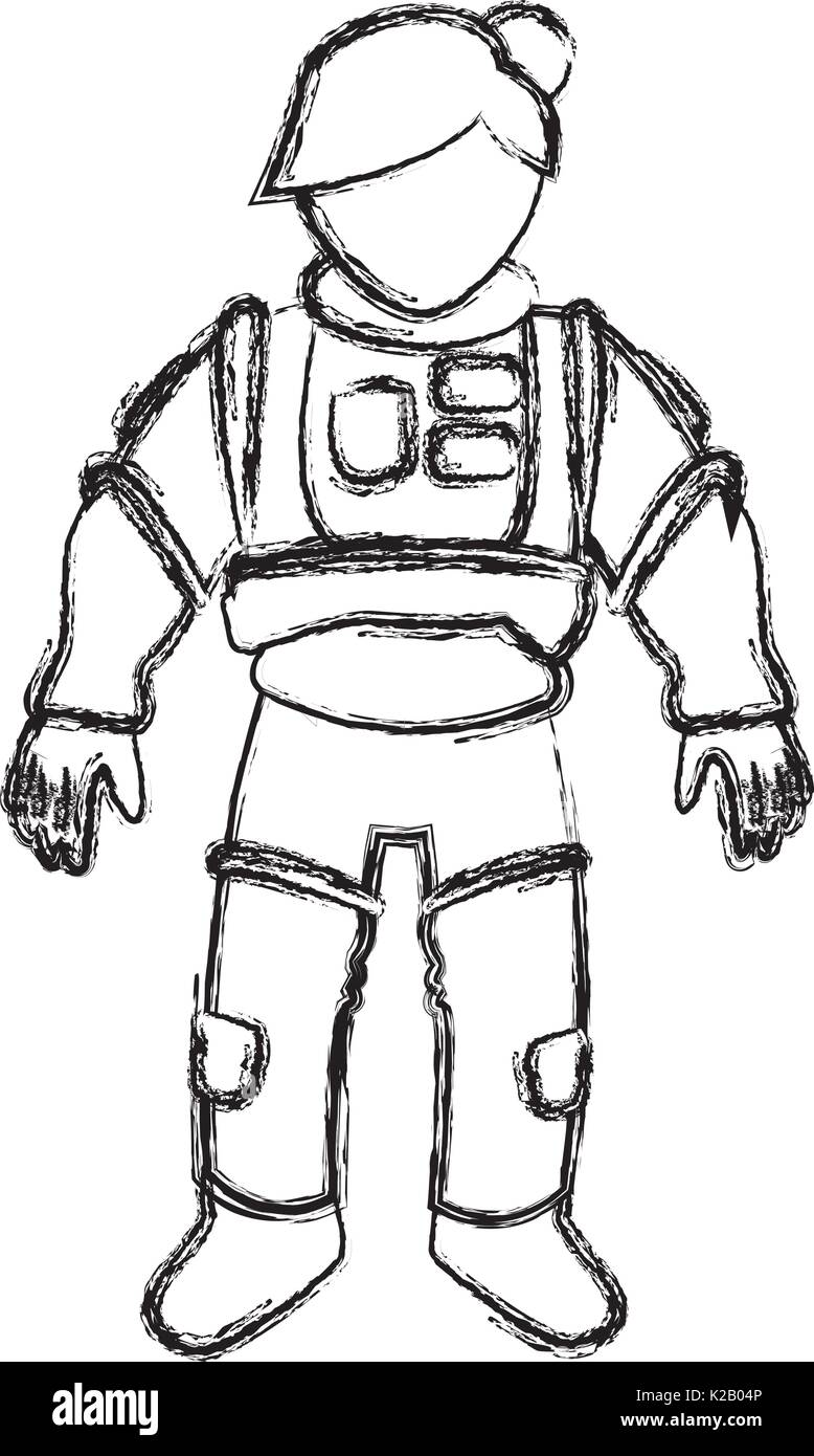 Simple Space Suit Drawing