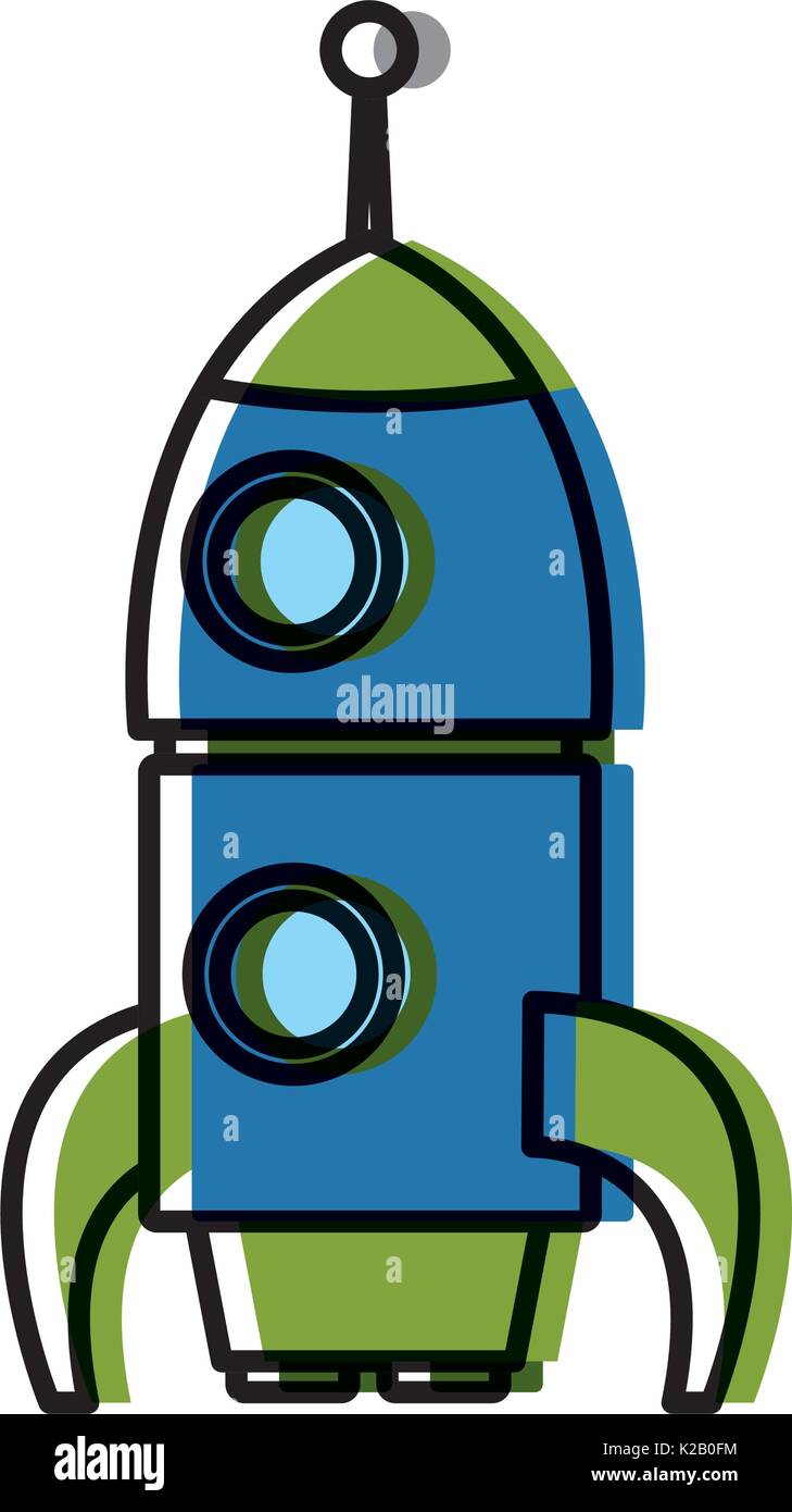 space rocket up and launch exploration symbol Stock Vector Image & Art ...