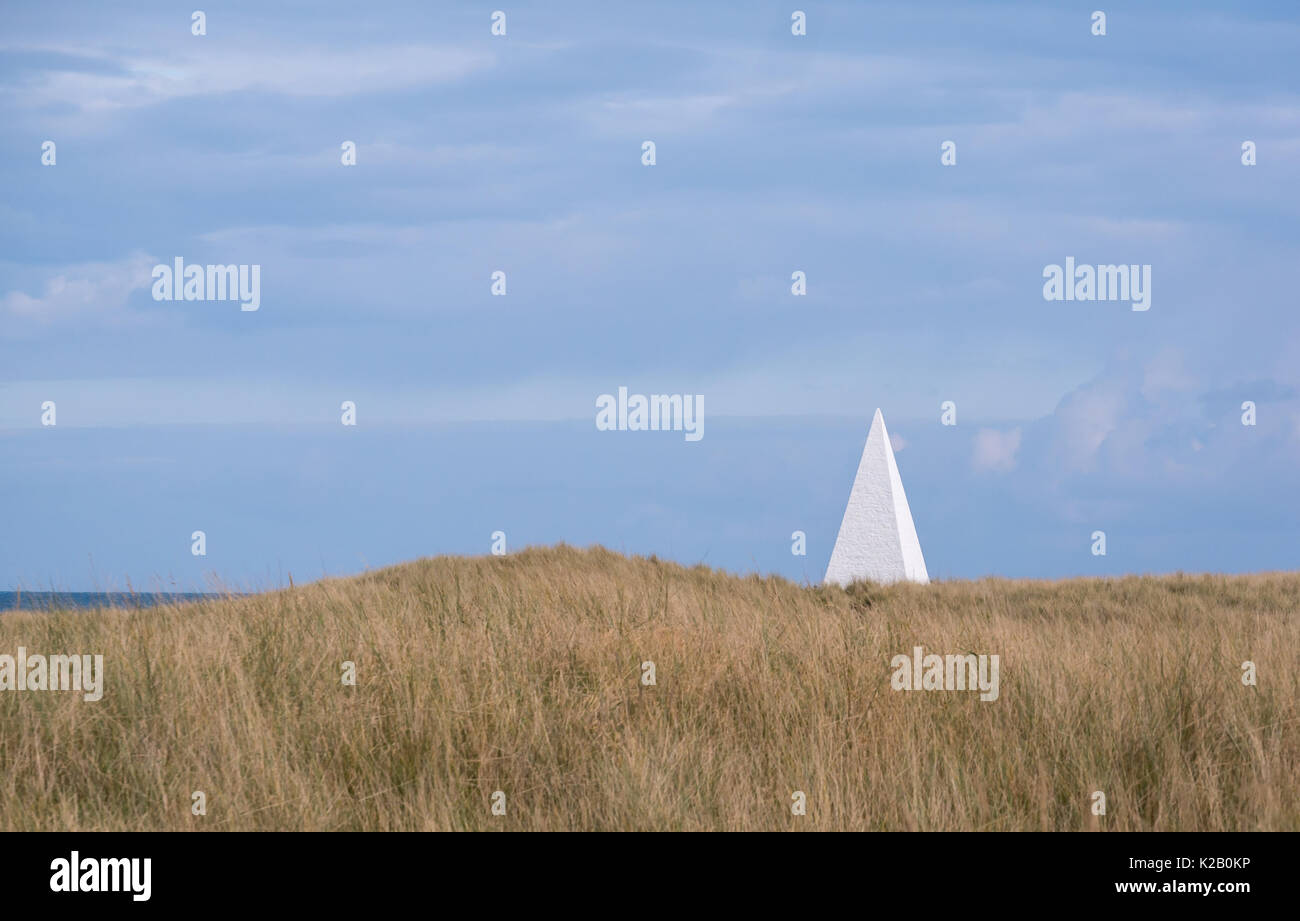 Britain's earliest daymark, white brick pyramid for maritime navigation ...