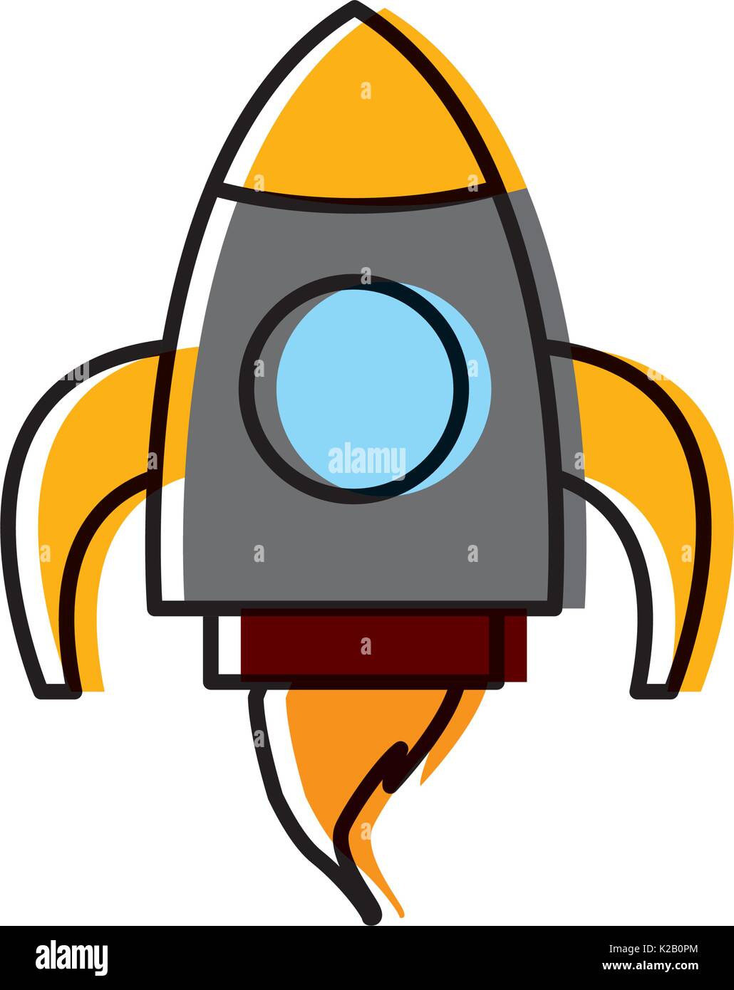 space rocket up and launch exploration symbol Stock Vector Image & Art ...