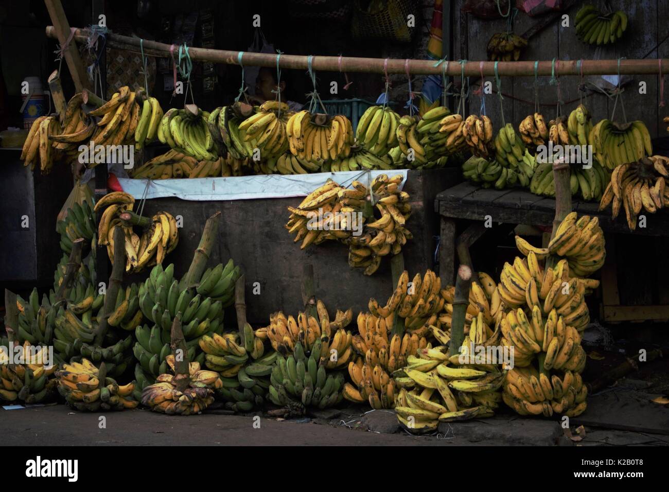 Banana in the tradisional market in Malang Indonesia Stock Photo - Alamy